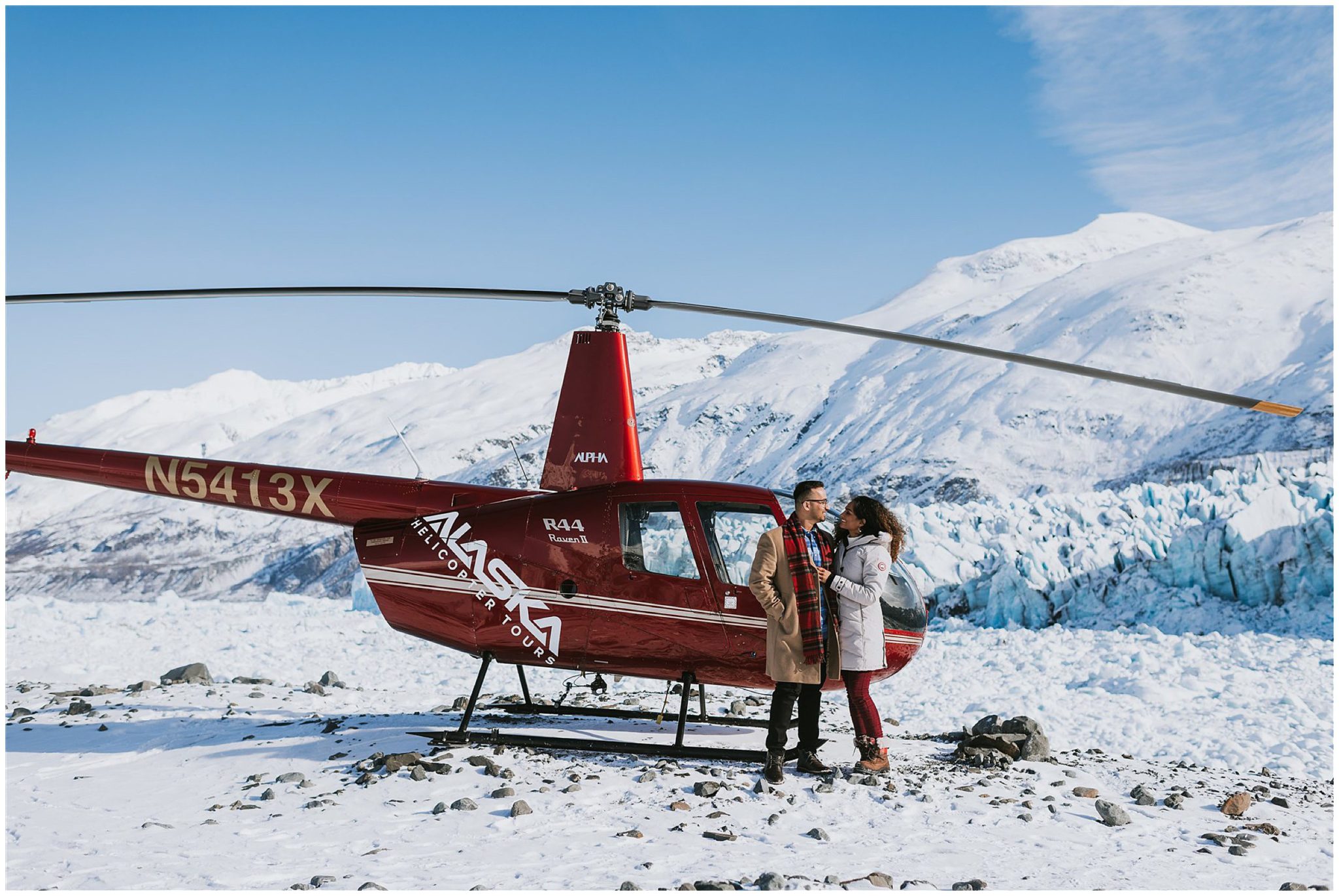 Rohith & Parthi's Surprise Helicopter Proposal in Alaska